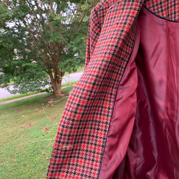 Talbots | Jackets & Coats | Nwt Talbots Multicolorhoundstooth Plaid ...